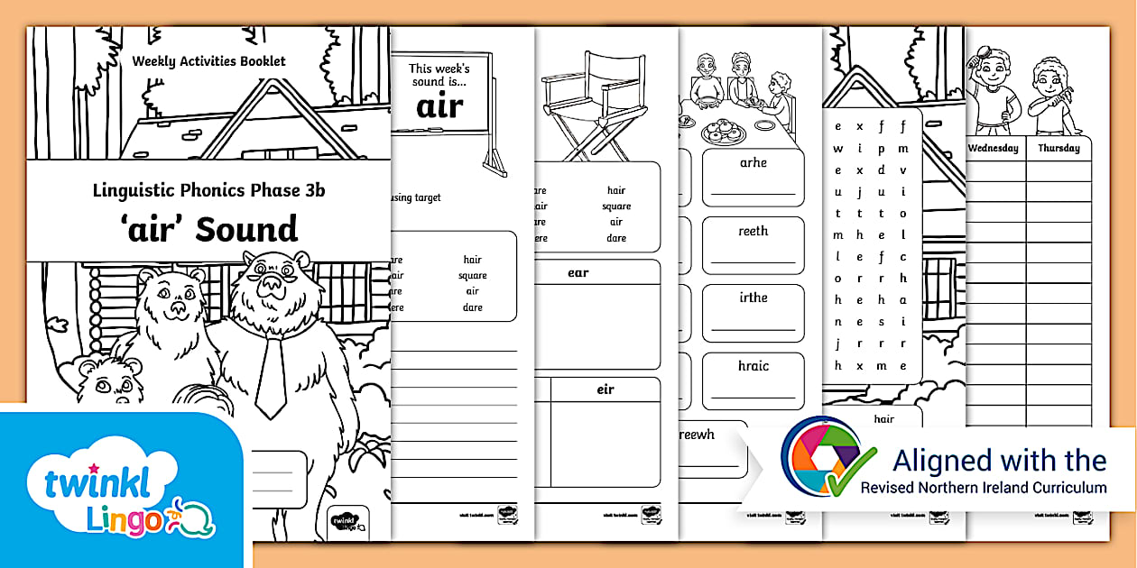 NI Linguistic Phonics Phase 3b air Weekly Activities Booklet