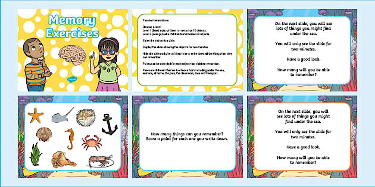 Memory Exercises (teacher made) - Twinkl