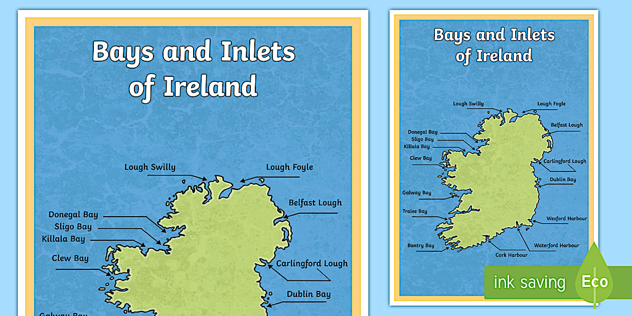 Bays and Inlets of Ireland Large Display Poster - Twinkl