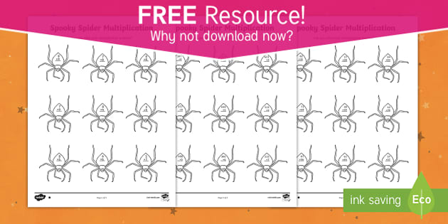 Spooky Spider Multiplication Halloween Activities | Twinkl USA