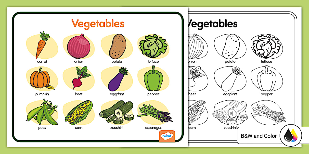 Early Childhood Vegetables Word Mat (teacher made) - Twinkl