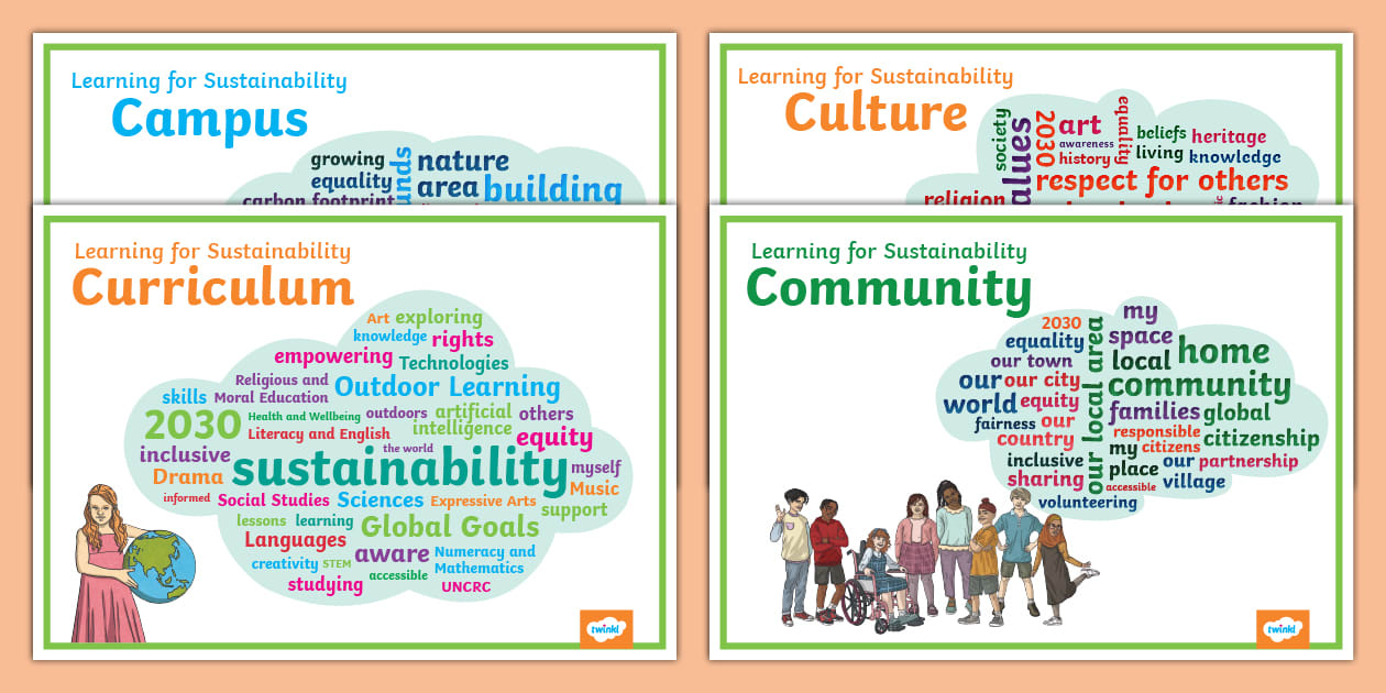 Learning for Sustainability 4Cs Poster Pack - Twinkl