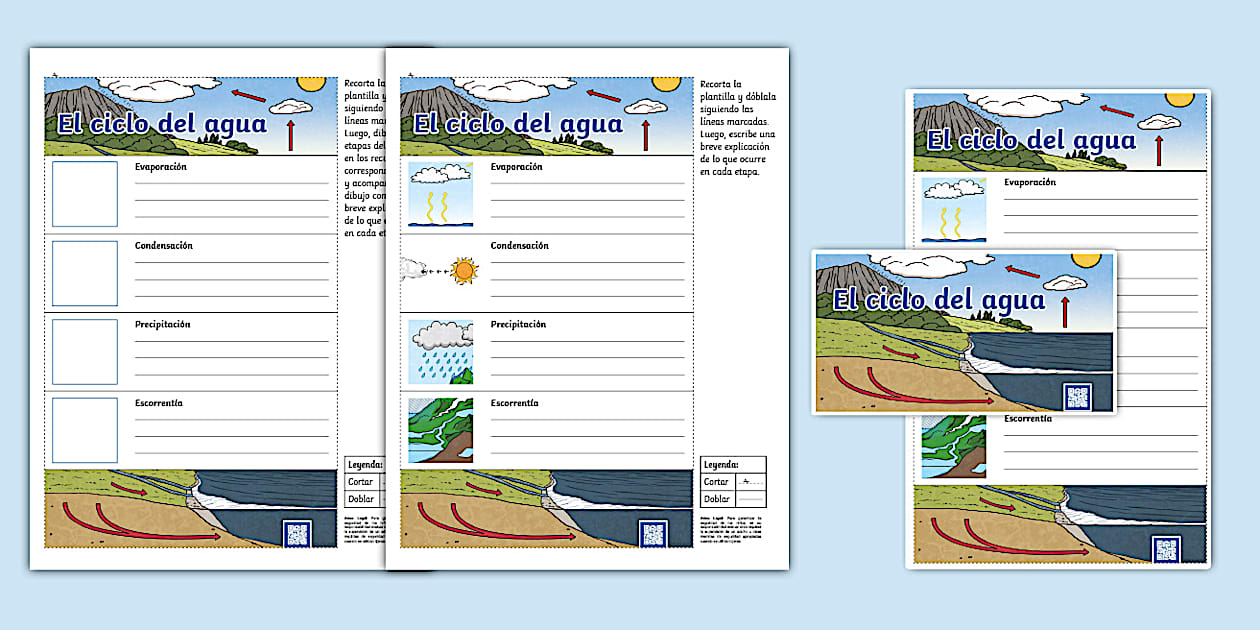 Foldable: El ciclo del agua - Twinkl Ciencias