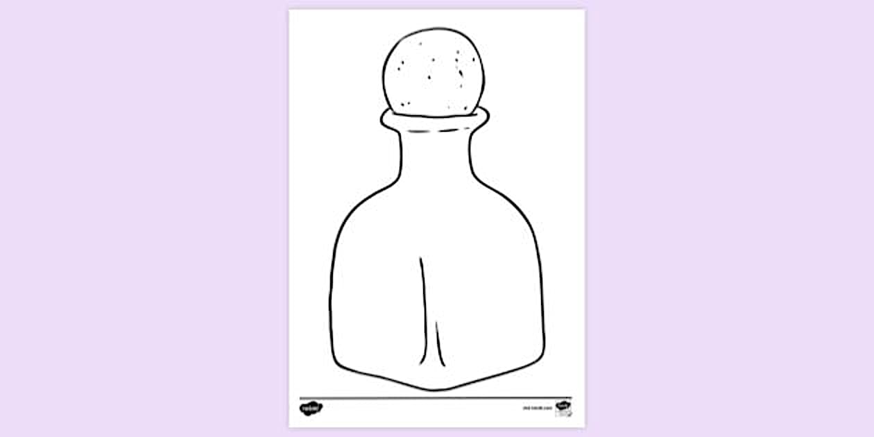 Potion Bottle Colouring Sheet | Colouring Pages - Twinkl