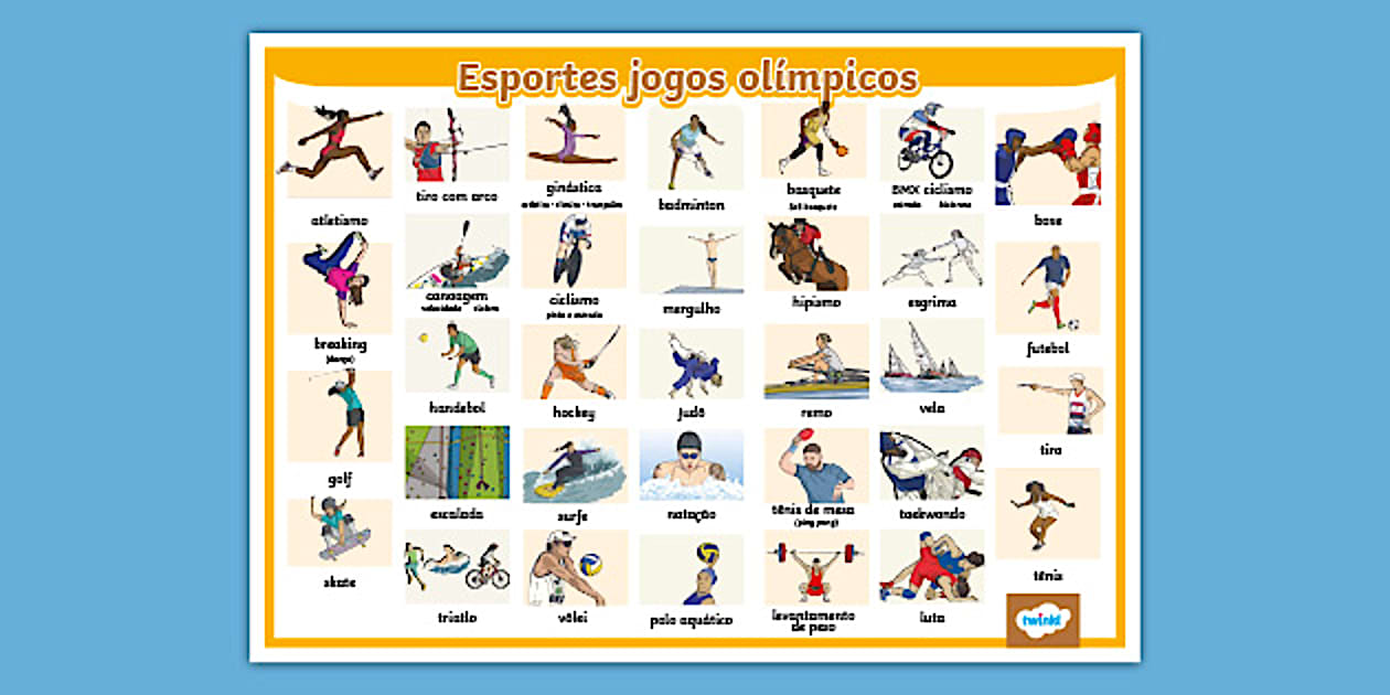 Esportes jogos olímpicos - Cartaz (teacher made) - Twinkl
