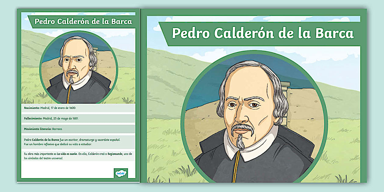 Póster informativo: Pedro Calderón de la Barca - Twinkl