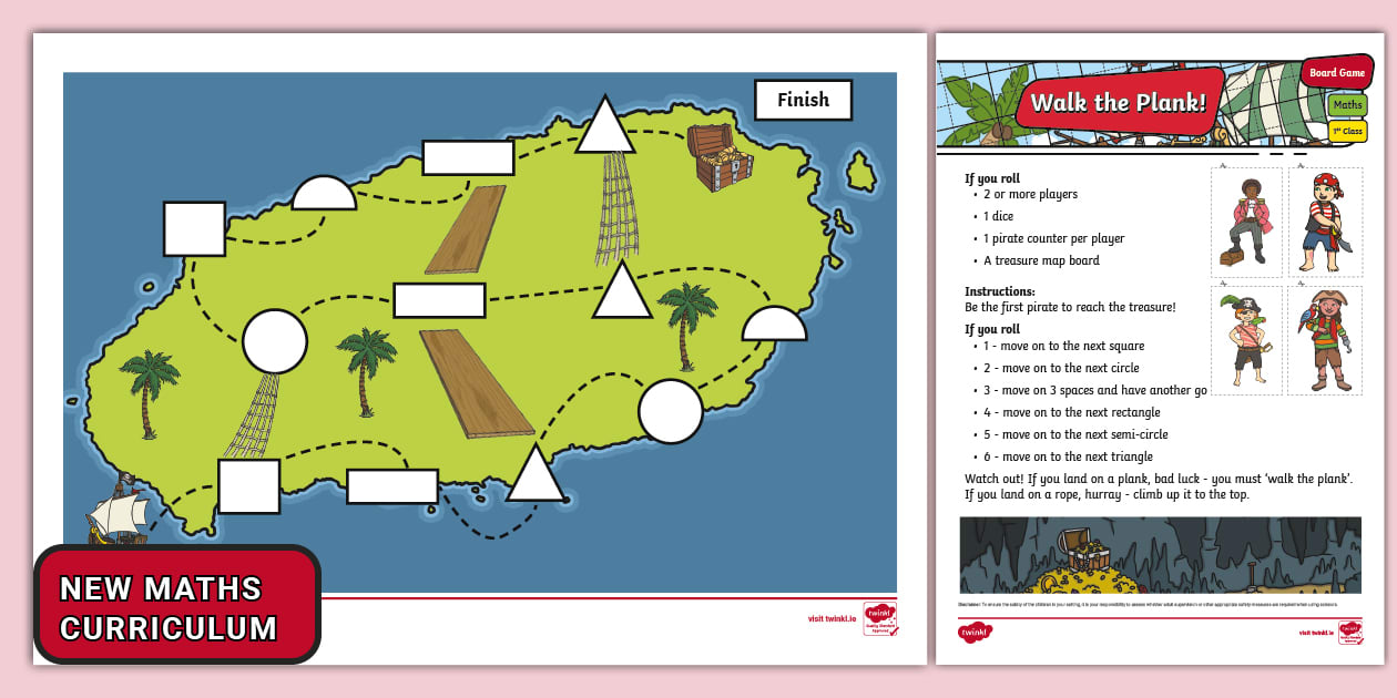 Pirate Board Game - Twinkl Ireland - Pirate Resources