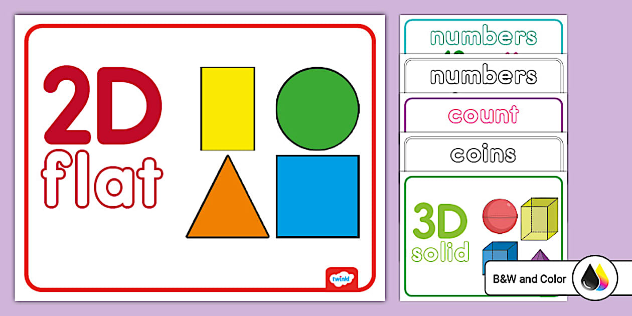 Math Classroom Posters - Math Vocabulary | Pre-K and K-2