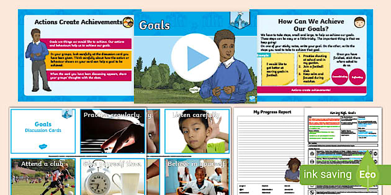 PSHE LKS2 Aiming High – Goal Setting Lesson Pack - Twinkl