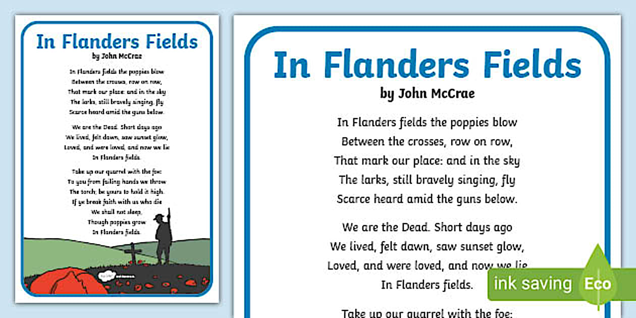 Flanders Field | Remembrance Day Poem | Reading & Poetry