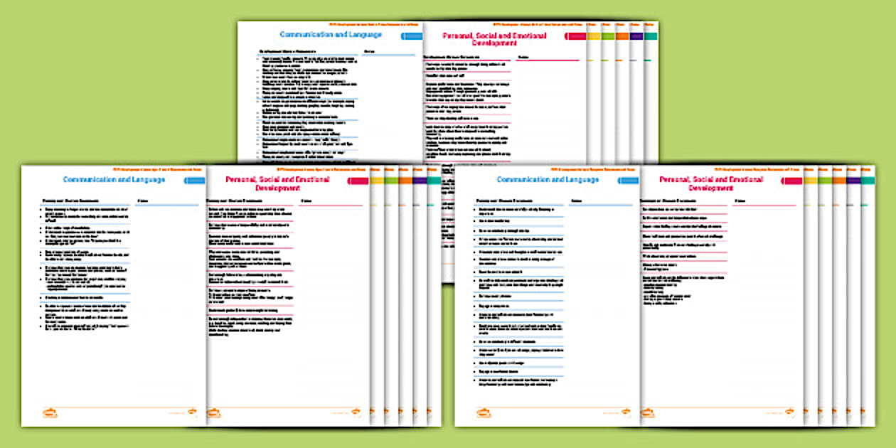 EYFS Development Matters Birth to Reception with Notes