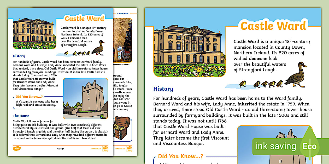 Castle Ward Fact File (teacher made) - Twinkl