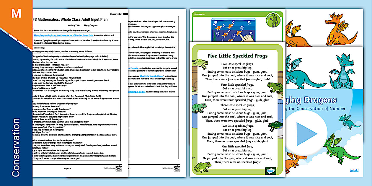 EYFS Maths Conservation Flying Dragons Plan and Resources