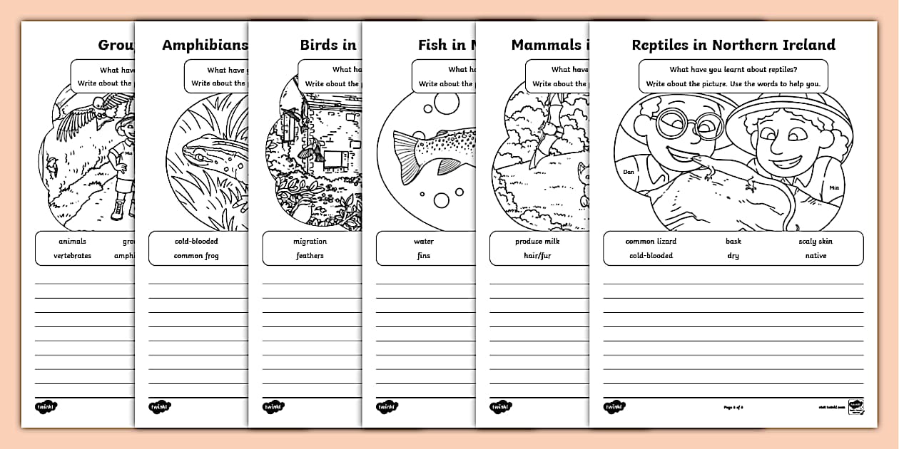 Write About Animals With Mia and Dan Activity Sheets