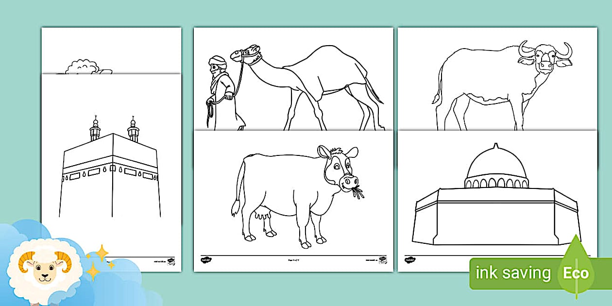 My First Hajj and Eid-Al Adha Colouring Pack (teacher made)