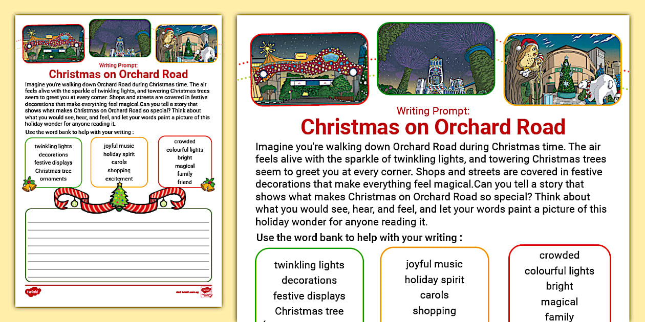 Christmas Orchard Road Writing Prompt (teacher made)