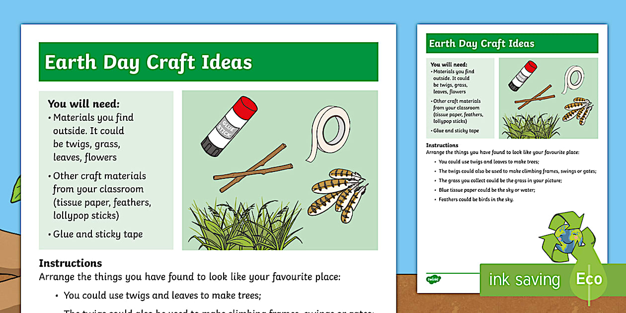 Natural Materials Craft Instructions (teacher made) - Twinkl