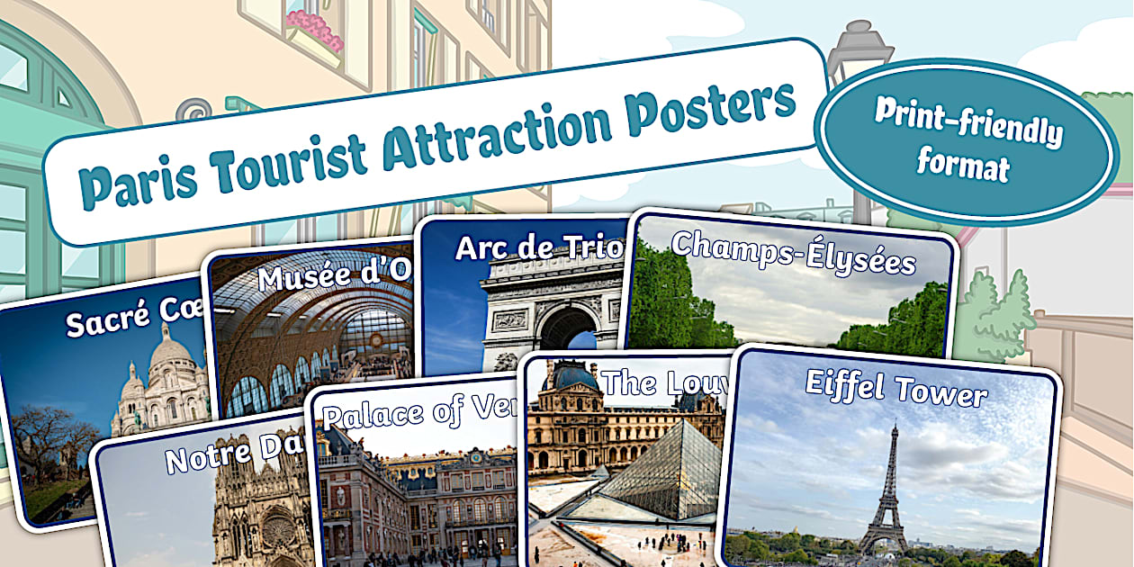 Paris Tourist Attraction Posters