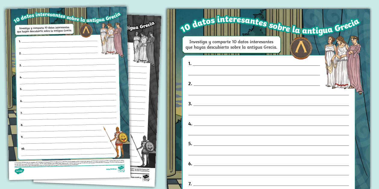 Ficha de actividad: 10 datos interesantes - La antigua Grecia