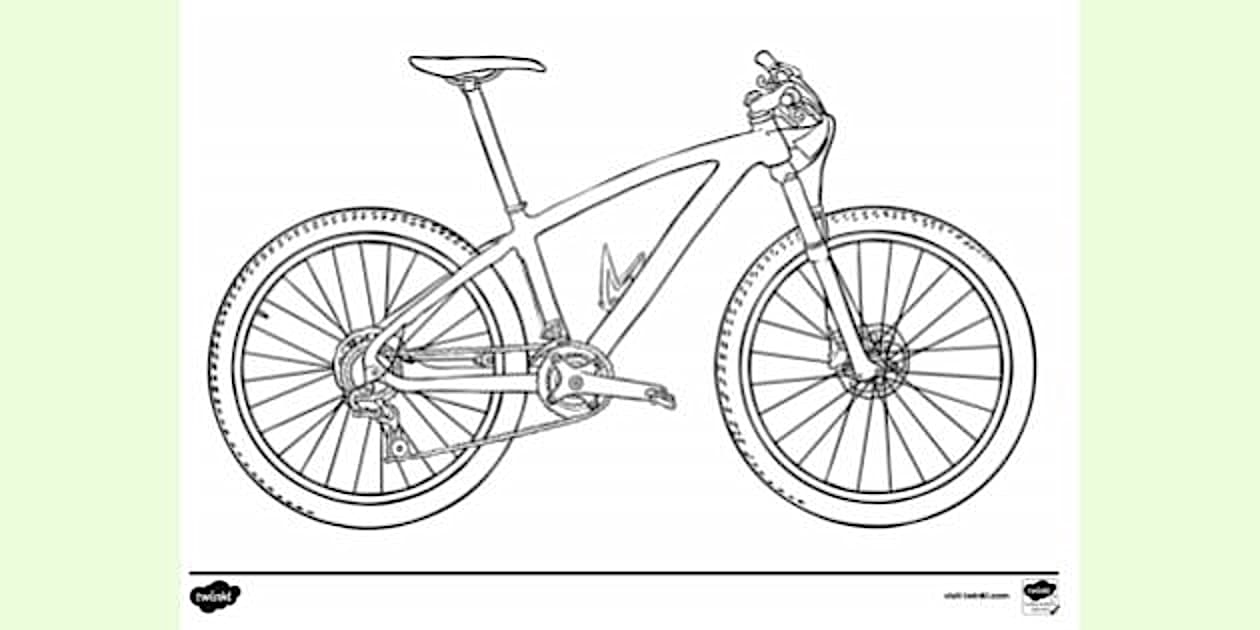 Bike Colouring | Colouring Sheets (teacher made) - Twinkl