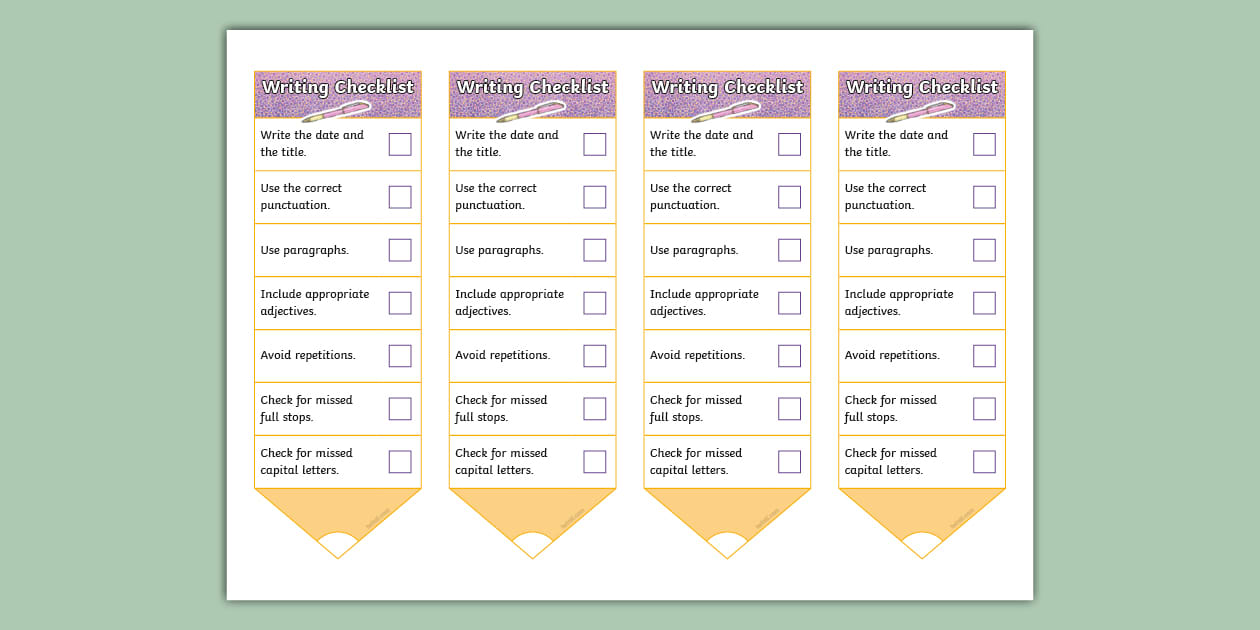 Writing Bookmark Checklist - Twinkl Writing (teacher made)