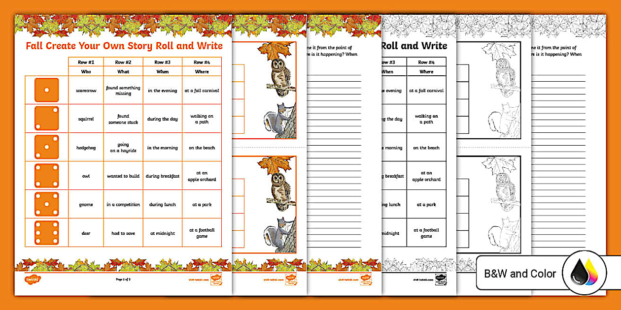 Roll a Story Printable | Resource | Twinkl USA - Twinkl