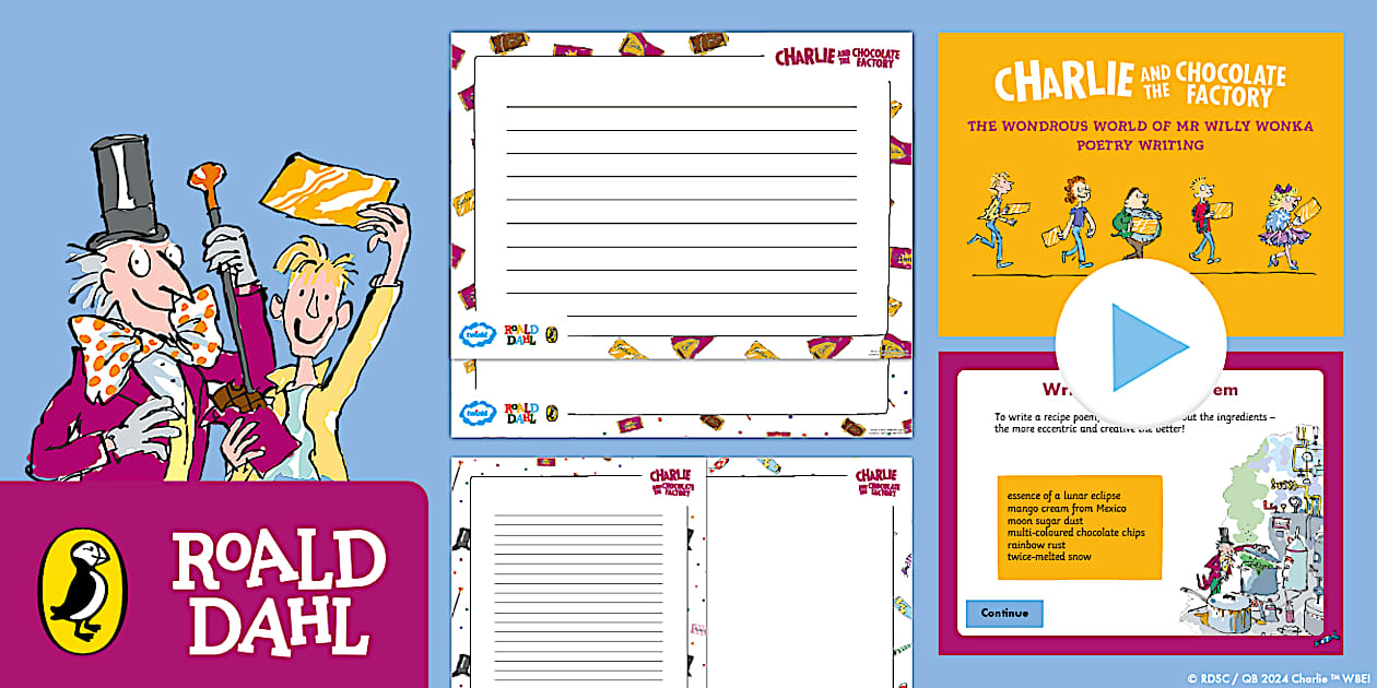 FREE! - Charlie and the Chocolate Factory: Poetry Writing Pack