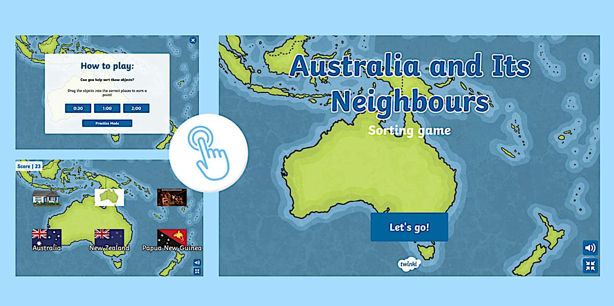 Australia and Its Neighbours Sorting Activity - Year 3 HASS