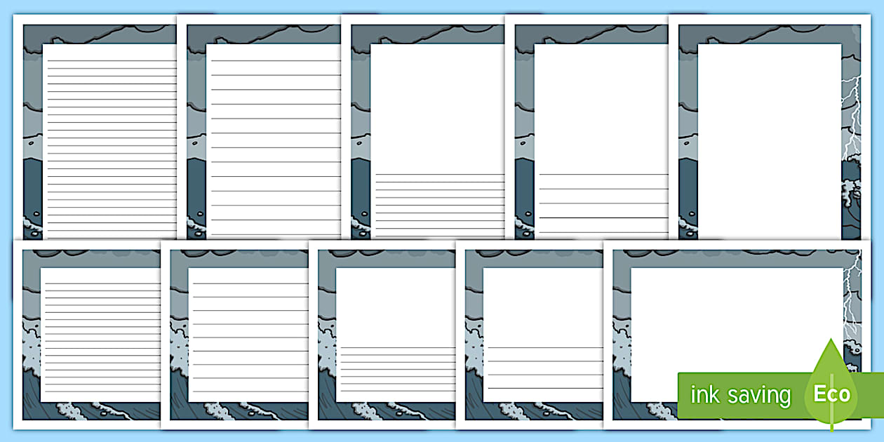 Stormy Sea Themed Page Border Pack - stormy sea themed page border pack