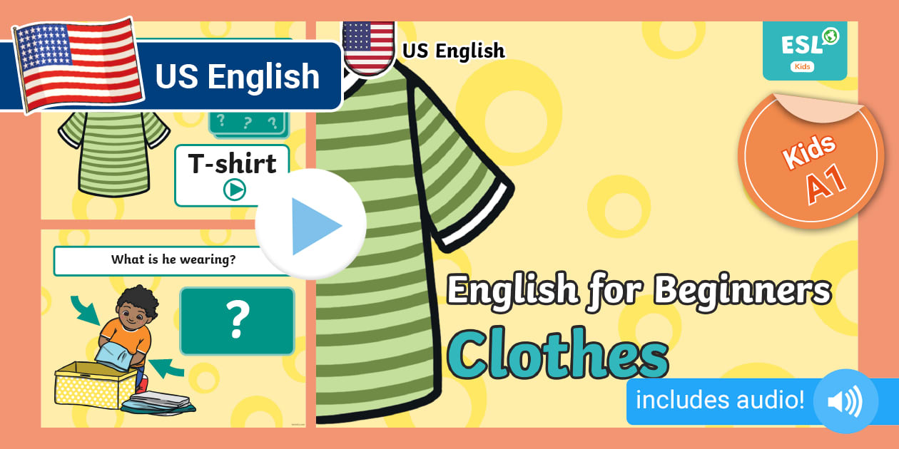 ESL Clothing Activity [Kids, A1] | Twinkl ESL Resources