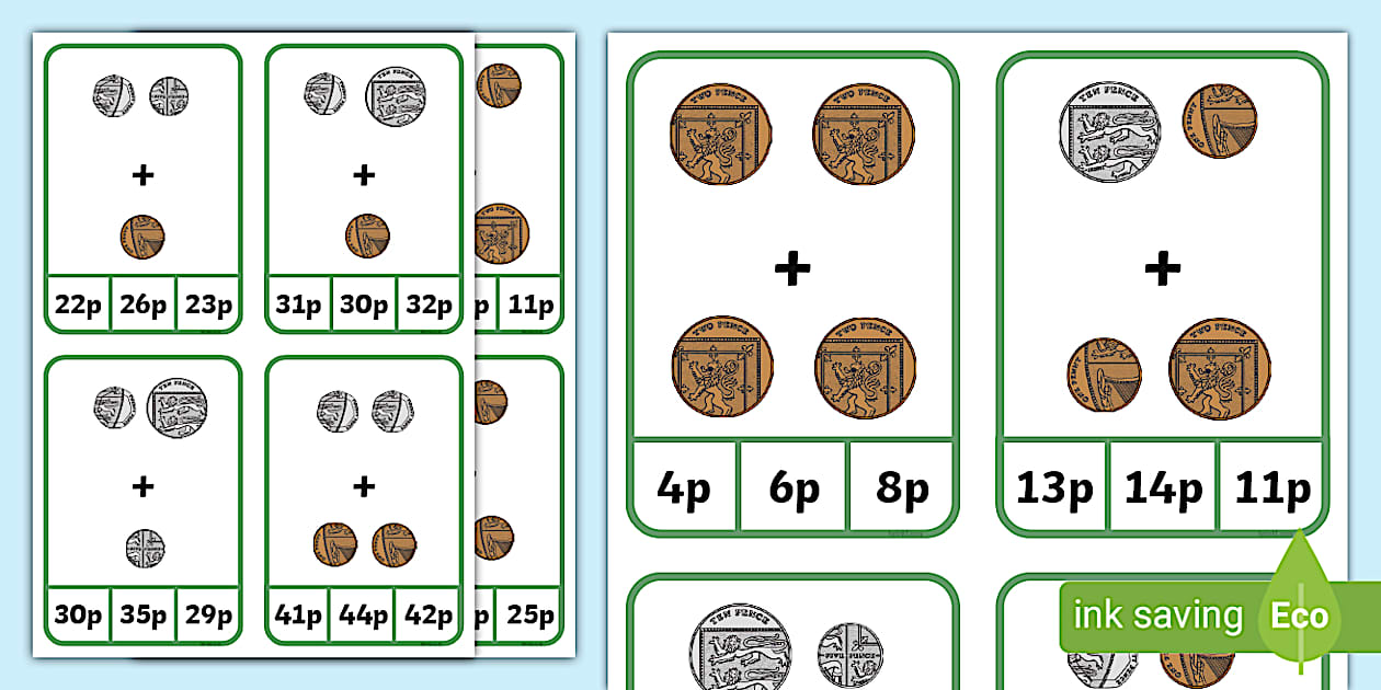👉 Coin Peg Cards within 50p - Twinkl - KS1