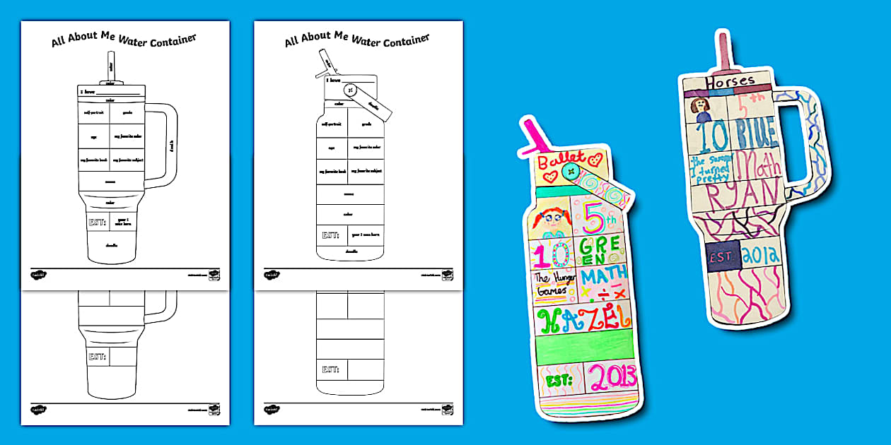 All About Me Water Container | Resource | Twinkl USA