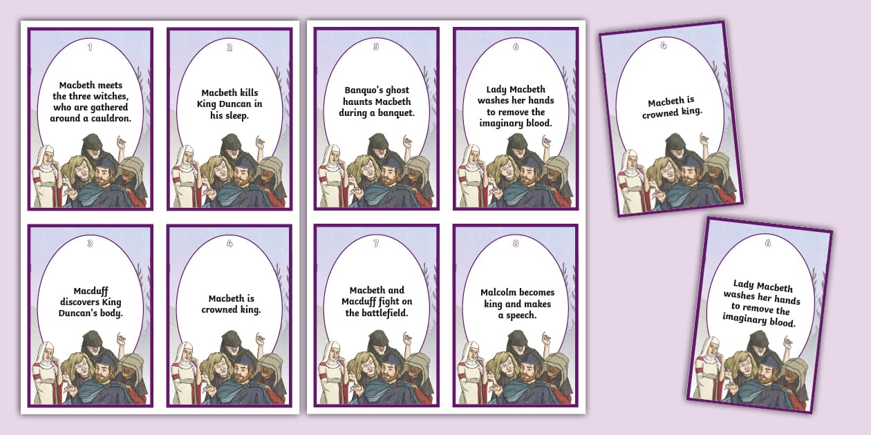 Macbeth Freeze Frame Drama Flashcards - Twinkl