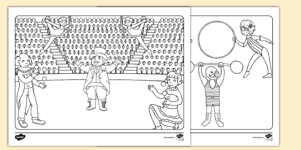 Coloriages : Le cirque - Twinkl Coloriages (teacher made)