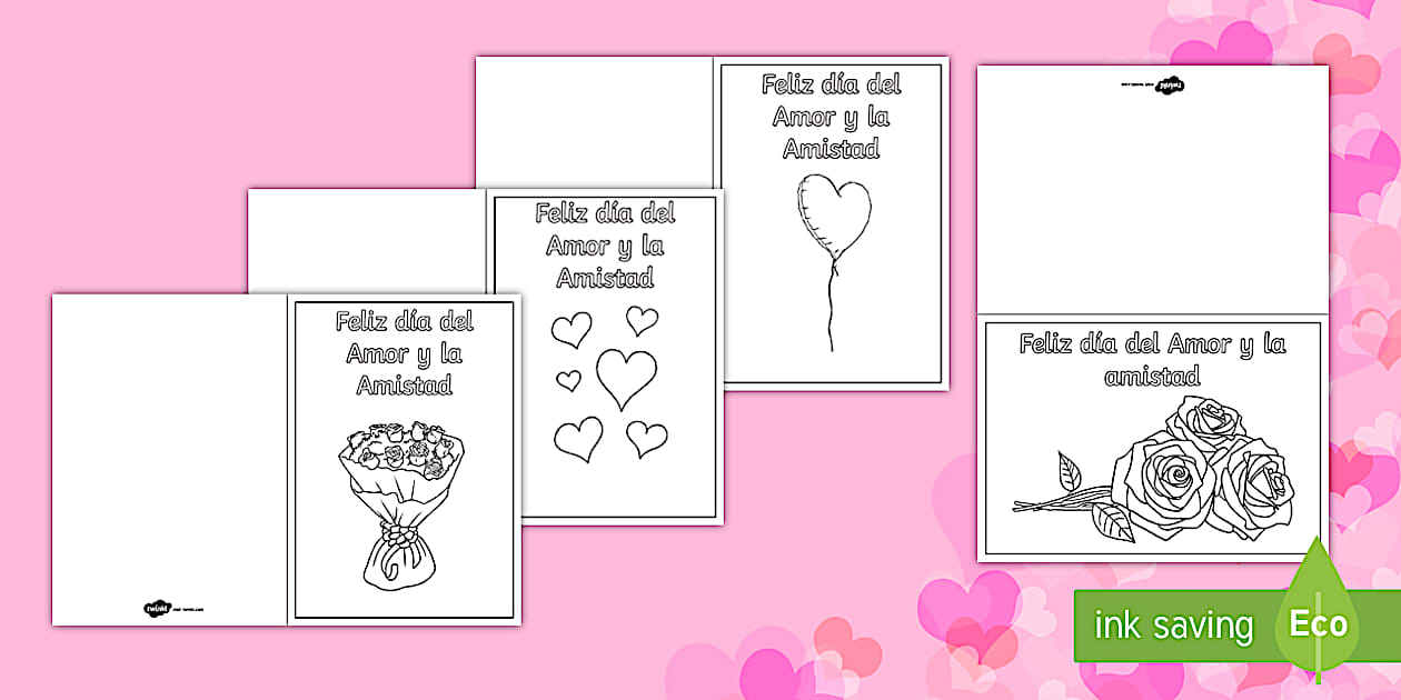 Tarjetas para colorear de San Valentín (Teacher-Made)