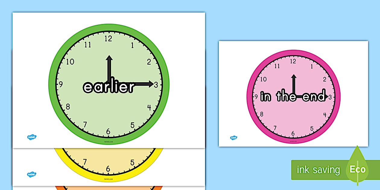 Conjunction of Time Posters (teacher made) - Twinkl