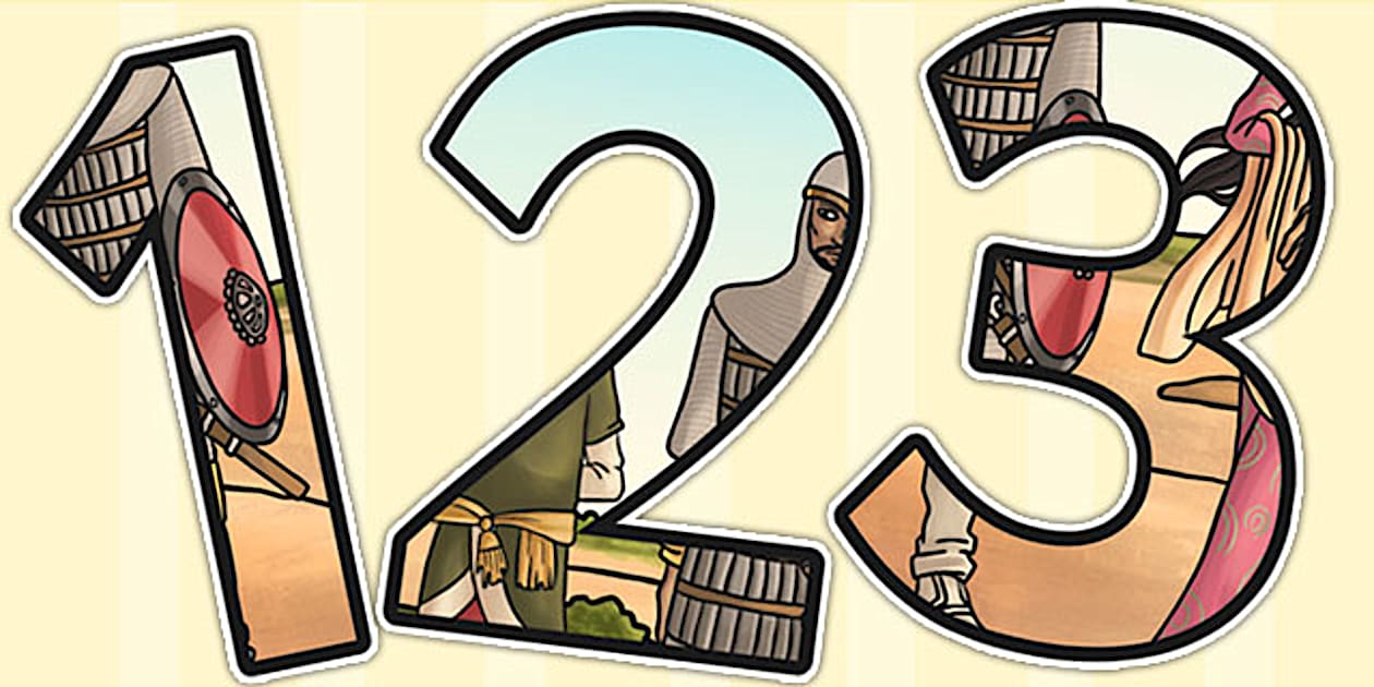 Early Islamic Civilization Themed Display Numbers - Twinkl