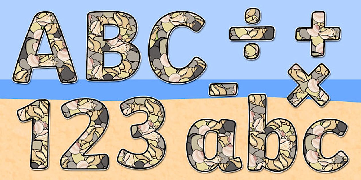 Shell-Themed Display Lettering (teacher made) - Twinkl