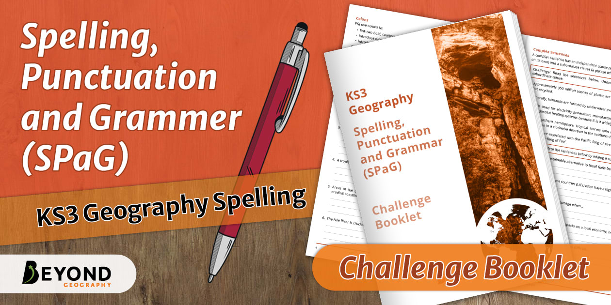 KS3 Geography SPaG Challenge (teacher made) - Twinkl