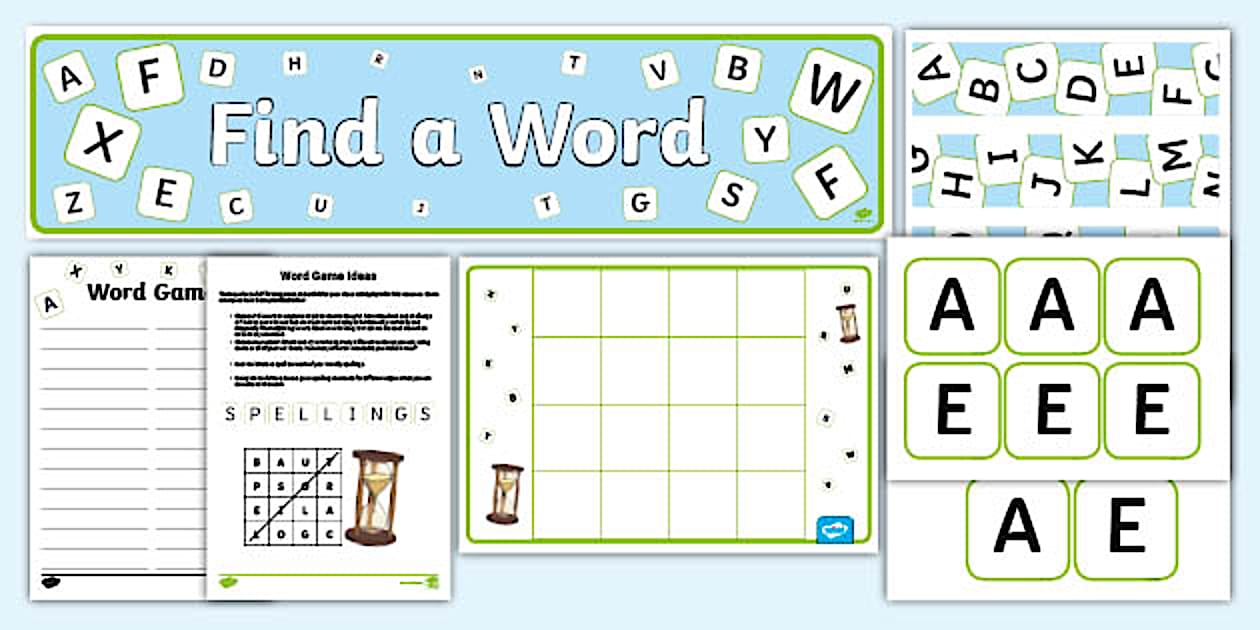 Word Game Display Pack (teacher made) - Twinkl