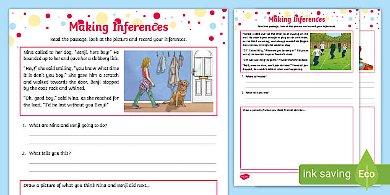 Making Inferences and Drawing Conclusions Worksheet - Twinkl