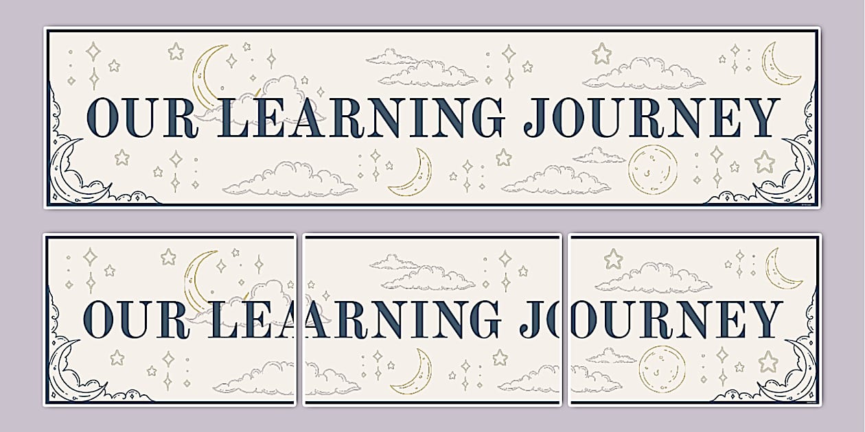 Celestial-Themed Our Learning Journey Display Banner