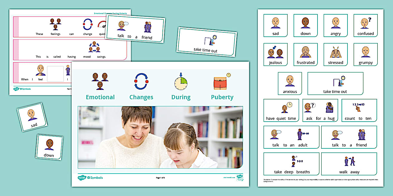 Twinkl Symbols: Emotional Changes During Puberty (Female)