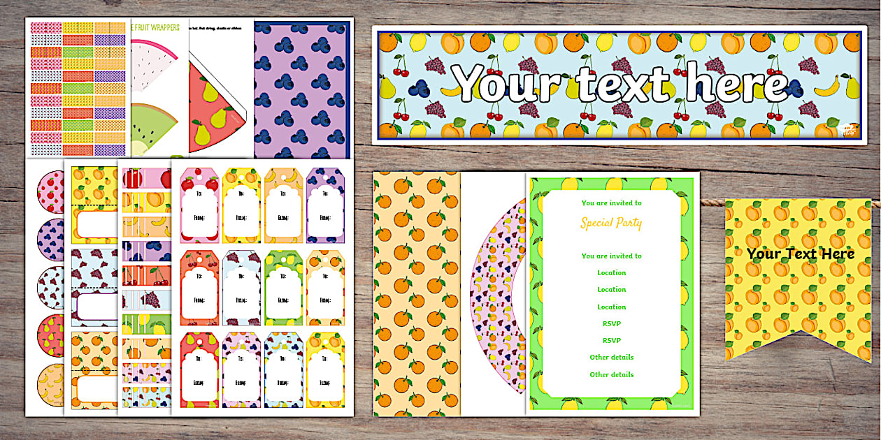Fruit-Themed Party Decorations | Twinkl Party (teacher made)