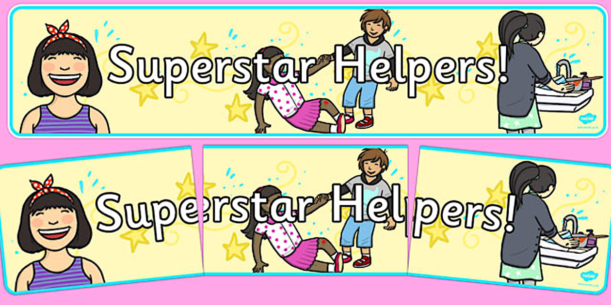 Superstar Helpers Display Banner (teacher made) - Twinkl