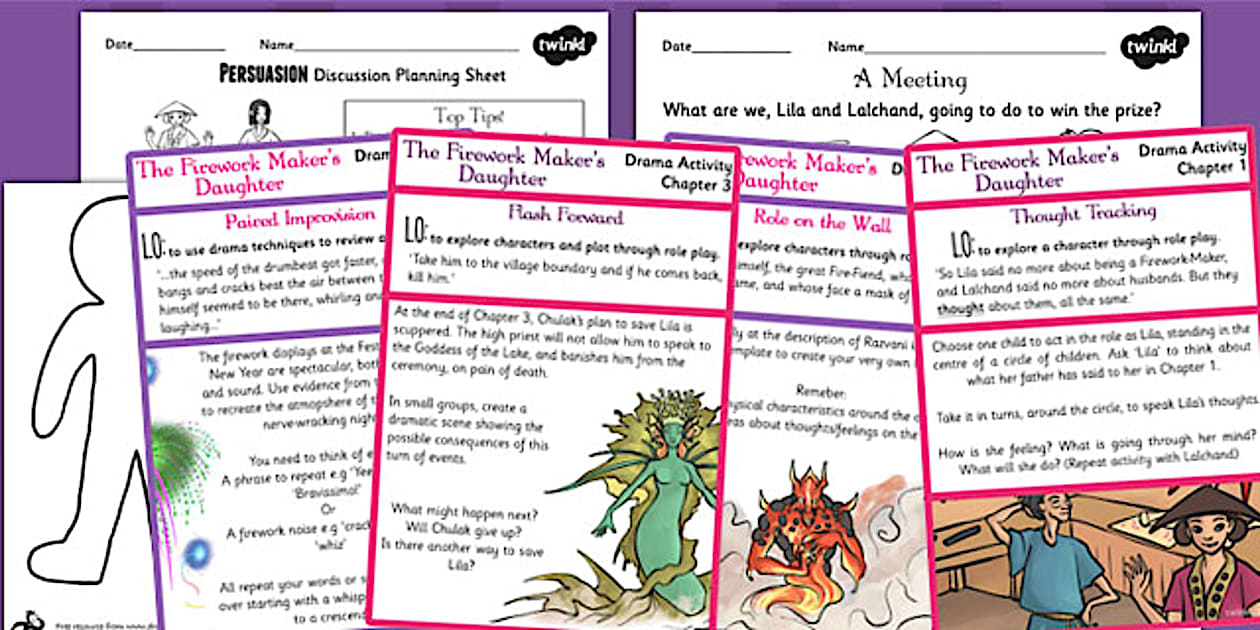 The Firework Maker's Daughter Drama Activities For Each Chapter