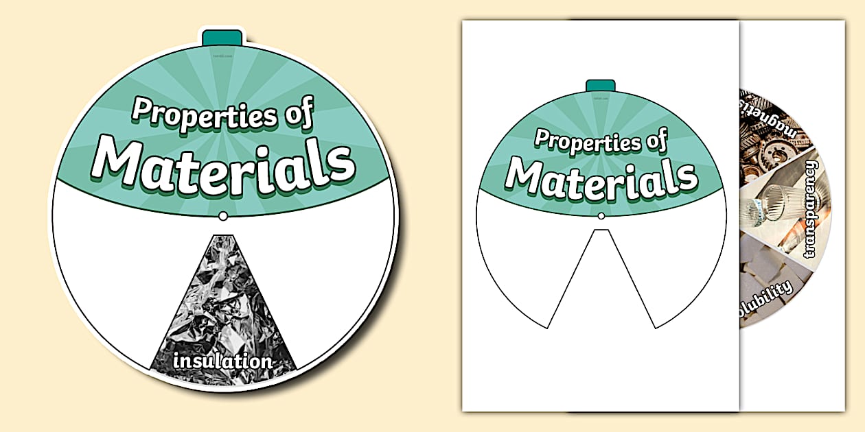 Properties of Materials Science Spinner (Teacher-Made)