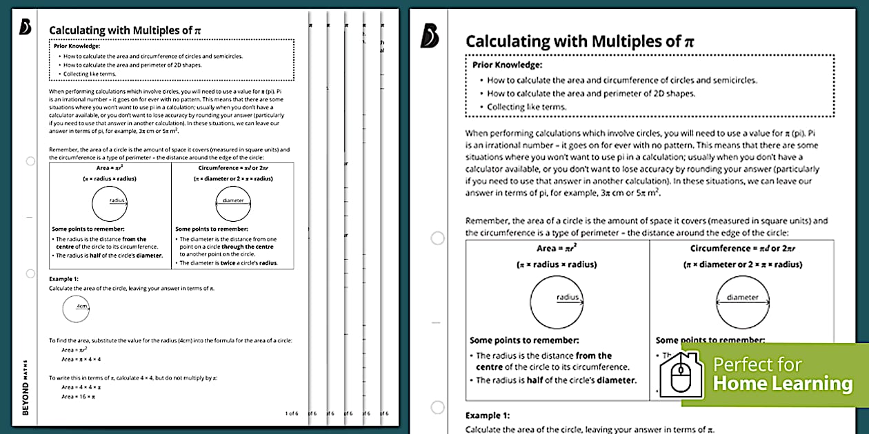 👉 The Area & Circumference of a Circle: Answers in Terms of Pi