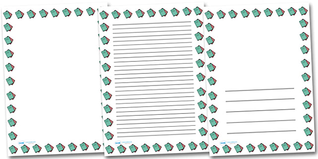 Editable Exercise Books Portrait Page Borders - Twinkl