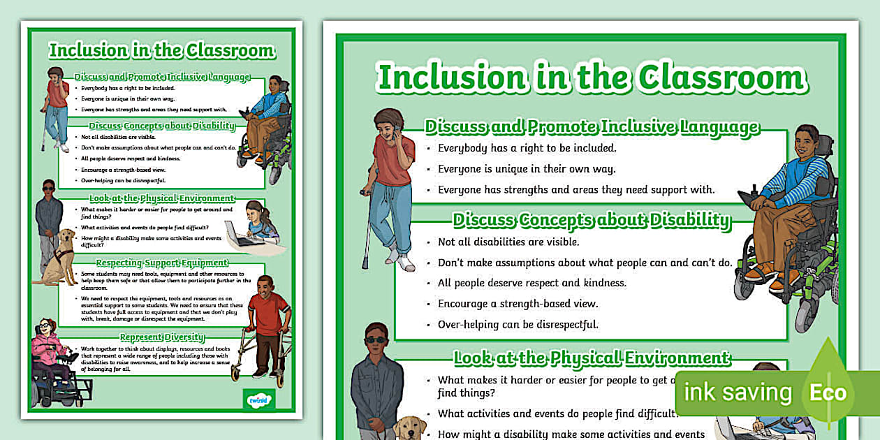 Inclusion in the Classroom Posters (Teacher-Made) - Twinkl